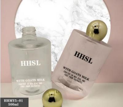 China Customized Plastic Luxury Shampoo Bottles 500ml PET Bottle for sale