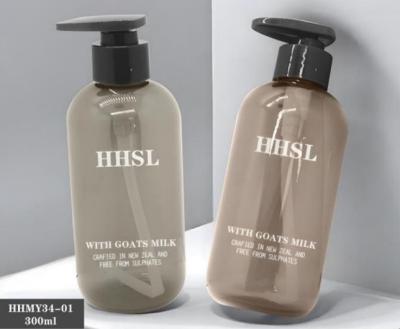 China Customized Plastic Luxury Shampoo Bottles 300ml PET Bottle for sale