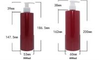 China Customized Plastic Luxury Shampoo Bottles 300/400ml PET Bottle for sale