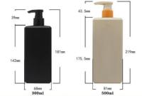 China Customized Plastic Luxury Shampoo Bottles 300/500ml PE Bottle for sale