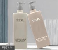 China Customized Plastic Luxury Square Shampoo Bottles 500ml PE Bottle for sale