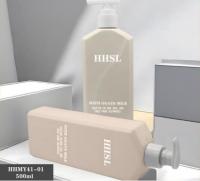 China Customized Plastic Luxury Square Shampoo Bottles 500ml PE Bottle for sale