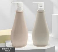 China Customized Plastic Luxury Shampoo Bottles 750ml PET Bottle for sale