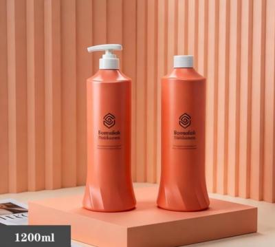 China Customized Plastic Luxury Shampoo Bottles 1200ml PE Bottle for sale