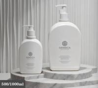 China Customized Plastic Luxury Square Shampoo Bottles 500ml/1000ml PE Bottle for sale