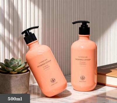 China Customized Plastic Luxury Shampoo Bottles 500ml PET Bottle for sale