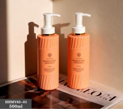 China Customized Plastic Luxury Shampoo Bottles 500ml PET Bottle for sale