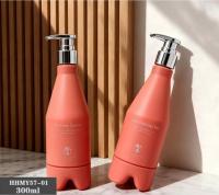 China Customized Plastic Luxury Shampoo Bottles 300ml PE Bottle for sale