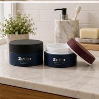 China PP/TPE Cosmetic Cream Container Two Color Custom Plastic Jar 50ml With Matt Cap for sale