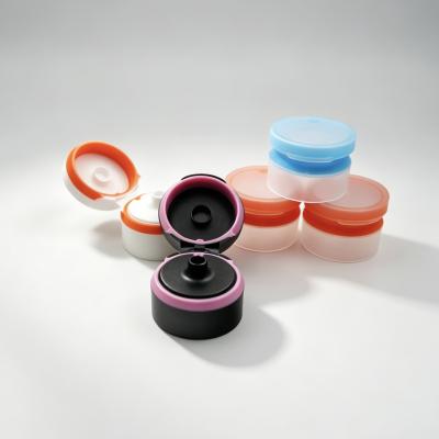 China TPE Soft Touch 40mm Diameter Two Color Flip Cap for sale