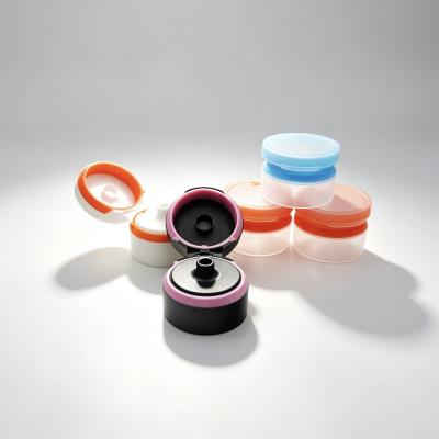 China TPE Soft Touch 35mm Diameter Two Color Flip Cap for sale