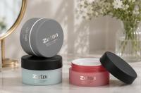 China PP/TPE Soft Touch 50ml Cosmetic Cream Jar Two Color With Luxury Stone Pattern Cap for sale