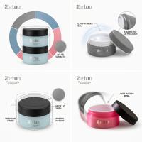 China 100ml PP/TPE Soft Touch Cosmetic Cream Jar Two Color With Luxury Stone Pattern Cap Empty Beauty Container for sale