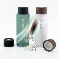 China Sage Green 500ml PE Bulk Bottle 63mm Two Color Matt Cap Soft Touch Wholesale For Salon Refills for sale