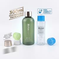China Rose Gold Metallic 300ml PE Body Wash Bottle Soft Touch 53mm Two Color Matt Cap Custom Bulk For Spa Shower Gel for sale