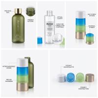 China Rose Gold Metallic 300ml PE Body Wash Bottle Soft Touch 53mm Two Color Matt Cap Custom Bulk For Spa Shower Gel for sale