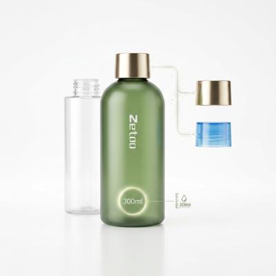 China 100ml Hot Stamping PE Lotion Bottle Gold Foil Cosmetic Container Design for Body Care for sale
