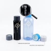 China 100ml PCR Recycled PE Eco Friendly Bottle 45mm Matt Center Cap Custom For Sustainable Beauty for sale