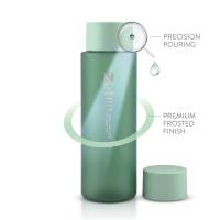 China Sage Green 500ml PE Bulk Bottle 63mm Two Color Matt Cap Soft Touch Wholesale For Salon Refills for sale