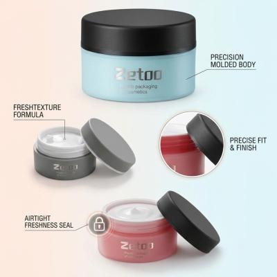 China 50ml Two Color Soft Touch Serum Jar PP TPE Container With Matt Lid for sale