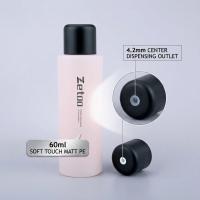 China PE 60ml Gel Bottle Boston Round Center Dispensing Cap Soft Touch Matt Custom Cosmetic Packaging GL-60 for sale