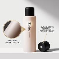 China PE 100ml Makeup Remover Bottle Oval Center Dispensing Cap Matte Custom Cosmetic Packaging MR-100 for sale
