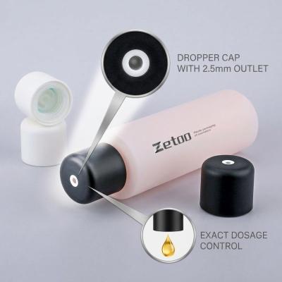 China HDPE 300ml Hair Oil Bottle Cylinder Center Dispensing Cap Frosted Custom Cosmetic Packaging HO-30 for sale