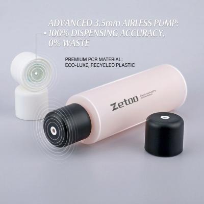 China PCR 60ml Facial Serum Bottle Round Center Dispensing Cap Frosted Custom Cosmetic Packaging FS4-60 for sale