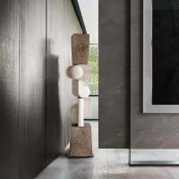 China Geometric Wood Floor Sculpture Showroom 160cm Abstract Sculpture Home Decor for sale
