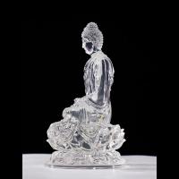 China Clear Resin Buddha Sculptures Decorative Buddha Statue Indoor For Meditation Spaces for sale
