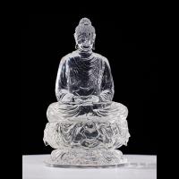 China Clear Resin Buddha Sculptures Decorative Buddha Statue Indoor For Meditation Spaces for sale