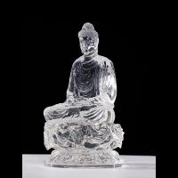 China Clear Resin Buddha Sculptures Decorative Buddha Statue Indoor For Meditation Spaces for sale