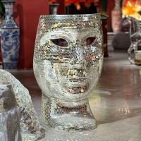 China Mirror Face Chair 98 X 85 X 150CM Artistic Sculpture Seat For Luxury Interior Decoration for sale