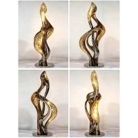 China Custom Stainless Steel Sculptures Modern Abstract Hollow Floor Lamp Sculpture for sale