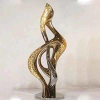 China Custom Stainless Steel Sculptures Modern Abstract Hollow Floor Lamp Sculpture for sale
