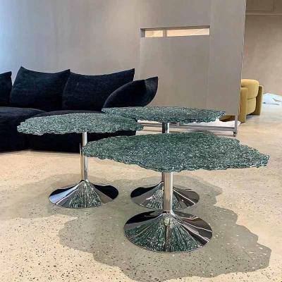 China Irregular Art Tables Living Room 82cm Acrylic Coffee Table For Villa for sale