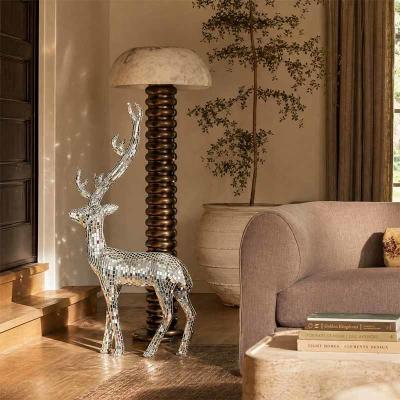 China 60 × 17 × 110cm Deer Sculpture Mosaic Standing Luxury Floor Outdoor Stag Statue For Villas for sale
