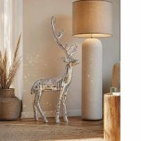 China 60 × 17 × 110cm Deer Sculpture Mosaic Standing Luxury Floor Outdoor Stag Statue For Villas for sale