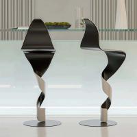 China Modern Art Chairs Mirror Polish Commercial Spaces Stainless Steel Bar Stool for sale