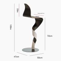 China Modern Art Chairs Mirror Polish Commercial Spaces Stainless Steel Bar Stool for sale