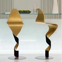 China Modern Art Chairs Mirror Polish Commercial Spaces Stainless Steel Bar Stool for sale