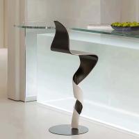 China Modern Art Chairs Mirror Polish Commercial Spaces Stainless Steel Bar Stool for sale