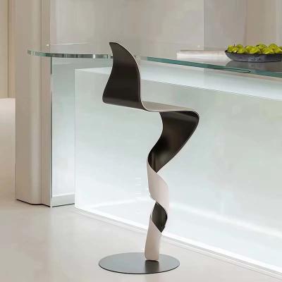 China Modern Art Chairs Mirror Polish Commercial Spaces Stainless Steel Bar Stool for sale
