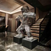 China Large Geometric Gorilla Sculpture Fiberglass Gorilla Statue For Villas for sale