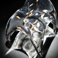 China Custom Art Chairs  Contemporary Clear Resin Chair Handmade Botanical Stool for sale