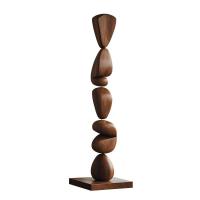 China Organic Wooden Floor Sculpture Handmade Abstract Balance Sculpture For Interiors for sale