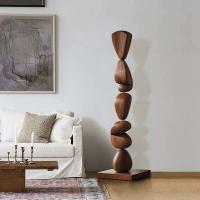 China Organic Wooden Floor Sculpture Handmade Abstract Balance Sculpture For Interiors for sale