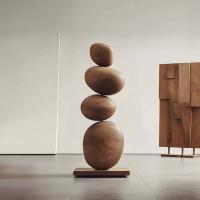 China Modern Hanging Art Piece Custom Size Smooth Sanded Wood Sculpture Abstract for sale