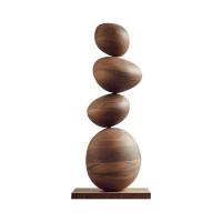China Modern Hanging Art Piece Custom Size Smooth Sanded Wood Sculpture Abstract for sale