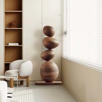 China Modern Hanging Art Piece Custom Size Smooth Sanded Wood Sculpture Abstract for sale